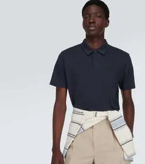 Sunspel Riviera Cotton Polo Shirt - Blue