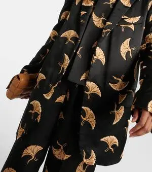 Dries Van Noten Printed Satin Blazer