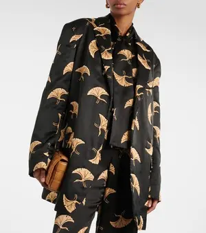 Dries Van Noten Printed Satin Blazer
