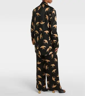 Dries Van Noten Printed Satin Blazer