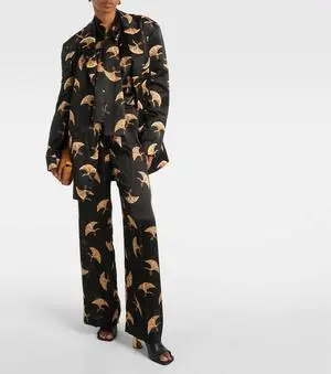 Dries Van Noten Printed Satin Blazer