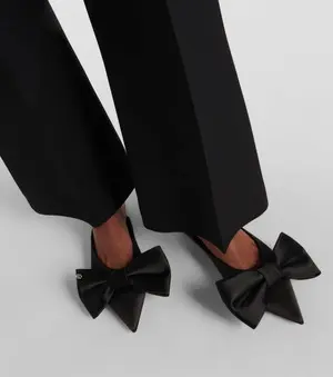 Valentino Garavani Un Chateau Bow Satin Mules