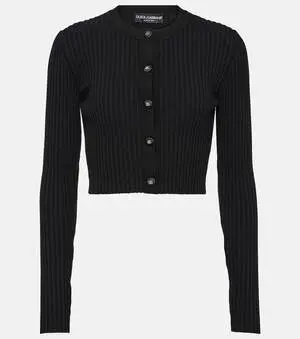 Dolce & Gabbana Ribbed-knit Cropped Cardigan