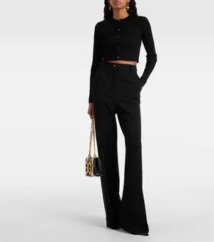 Dolce & Gabbana Ribbed-knit Cropped Cardigan