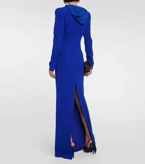 MONOT Hooded Maxi Crepe Dress