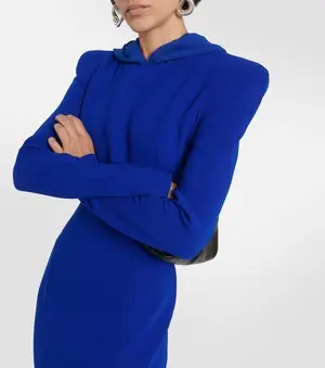 MONOT Hooded Maxi Crepe Dress