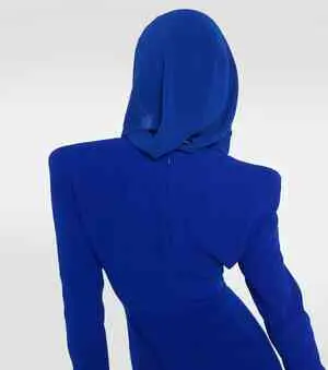 MONOT Hooded Maxi Crepe Dress