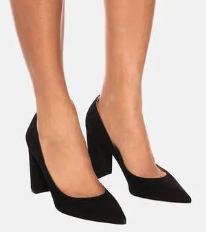 GIANVITO ROSSI Piper 85 Suede Pumps - Black