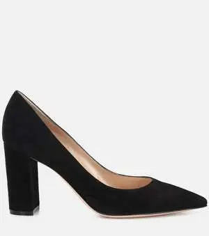 GIANVITO ROSSI Piper 85 Suede Pumps - Black