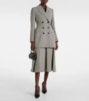 Dolce & Gabbana Houndstooth Wool-blend Blazer