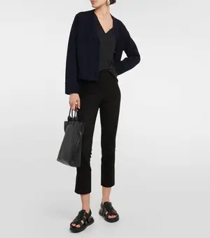 Vince Cotton V-neck T-shirt - Black