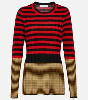 Proenza Schouler White Label Slinky Stripe Long Sleeve Sweater