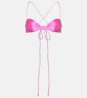 THE SEI Silk Charmeuse Bra Top - Pink