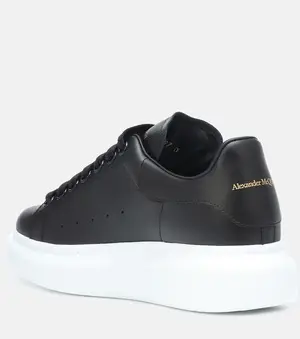Alexander McQueen Oversized Leather Sneakers - Black