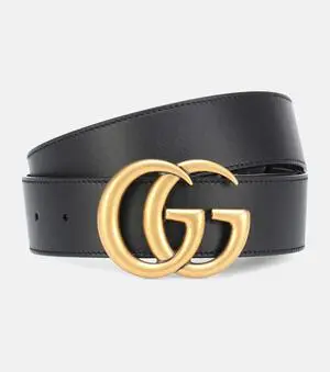Gucci 2015 Re-edition Wide Leather Belt With Gold Hardware - Black