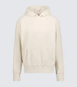 LES TIEN Cropped Hooded Sweatshirt - Neutrals