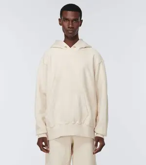 LES TIEN Cropped Hooded Sweatshirt - Neutrals