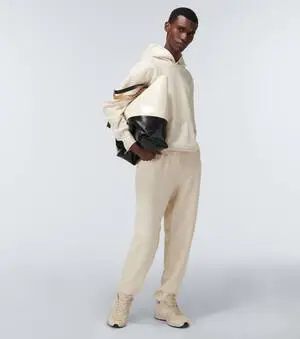 LES TIEN Cropped Hooded Sweatshirt - Neutrals