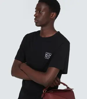 Loewe Anagram Cotton Jersey T-shirt - Black