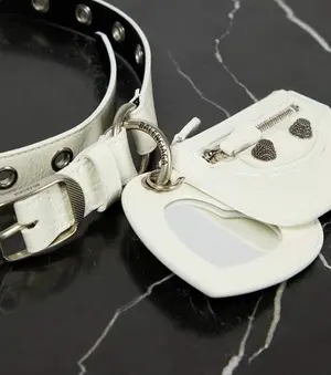 Balenciaga Le Cagole Charms Leather Belt