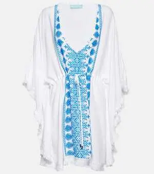 Melissa Odabash Isabelle Embroidered Minidress - Blue
