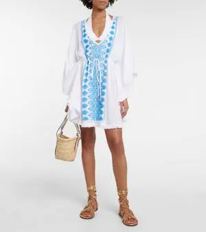 Melissa Odabash Isabelle Embroidered Minidress