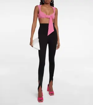 Attico Jersey Crop Top
