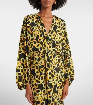 Diane Von Furstenberg Kason Printed Maxi Dress