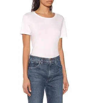 GOLDSIGN High-rise Wide-leg Cropped Jeans