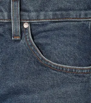 GOLDSIGN High-rise Wide-leg Cropped Jeans