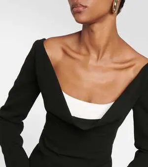 Roland Mouret Off-shoulder Cady Top