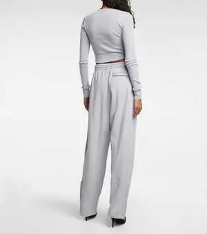 Wardrobe.NYC X Hailey Bieber Wide-leg Cotton Sweatpants - Grey