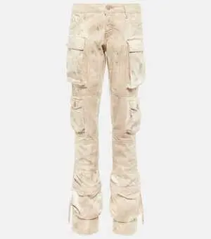 Attico Low-rise Cargo Pants - Beige