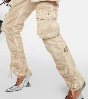 Attico Low-rise Cargo Pants - Beige