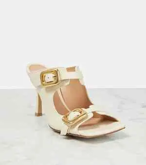 Bottega Veneta Stretch Buckle Leather Mules