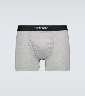 TOM FORD Stretch-cotton Boxer Briefs - Grey
