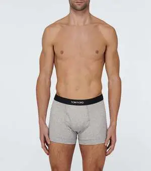 TOM FORD Stretch-cotton Boxer Briefs - Grey