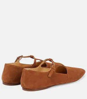 Gabriela Hearst Lola Suede Ballet Flats - Brown