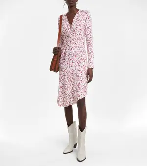 MARANT ETOILE Jadiya Printed Jersey Midi Dress - Multicoloured