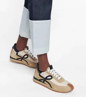 Loewe Flow Runner Suede Sneakers - Beige