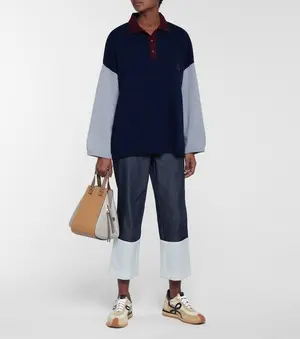 Loewe Flow Runner Suede Sneakers - Beige