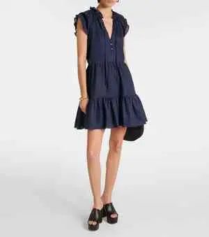 Veronica Beard Zee Linen Minidress