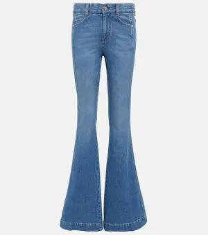 Stella McCartney Logo Mid-rise Flared Jeans