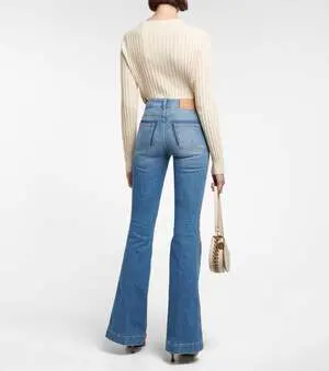 Stella McCartney Logo Mid-rise Flared Jeans