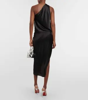 THE SEI Draped One-shoulder Top - Black