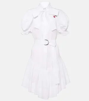 VIVIENNE WESTWOOD Football Heart Cotton Shirt Dress - White