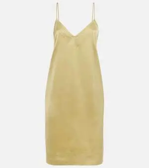 TOTEME Satin Slip Dress - Green