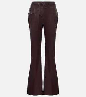 Altuzarra Serge Bootcut Leather Pants
