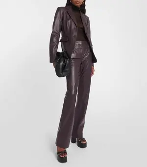 Altuzarra Serge Bootcut Leather Pants