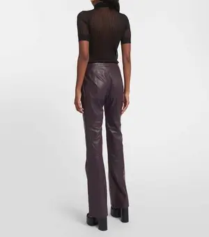Altuzarra Serge Bootcut Leather Pants